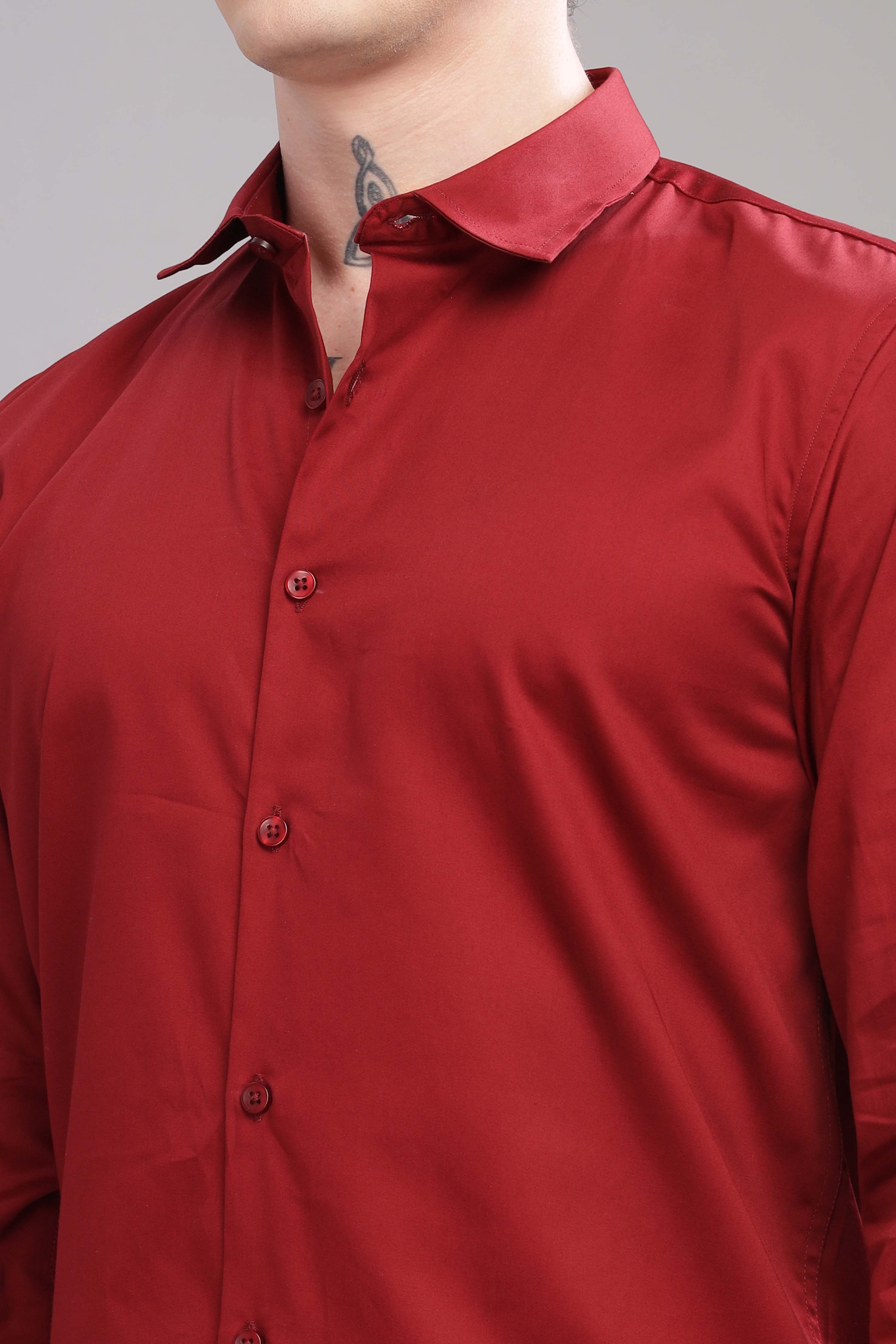 Red Satin Shirt