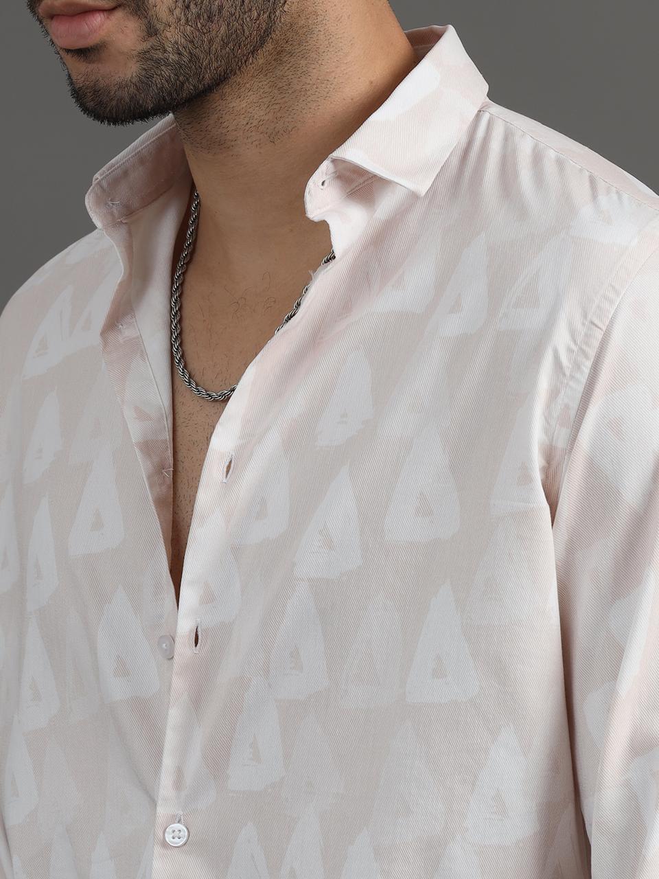 Pink Geo Full Sleeve Shirt